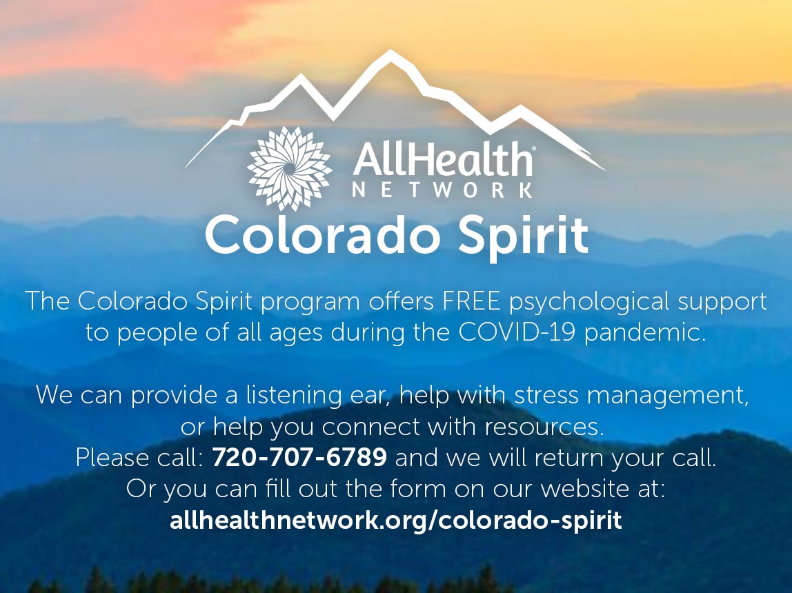 Colorado Spirit at AllHealth Network - AllHealth Network - Mental ...